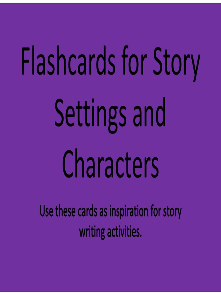 Flashcards For Story Settings and Characters | PDF | Mystery, Thriller ...