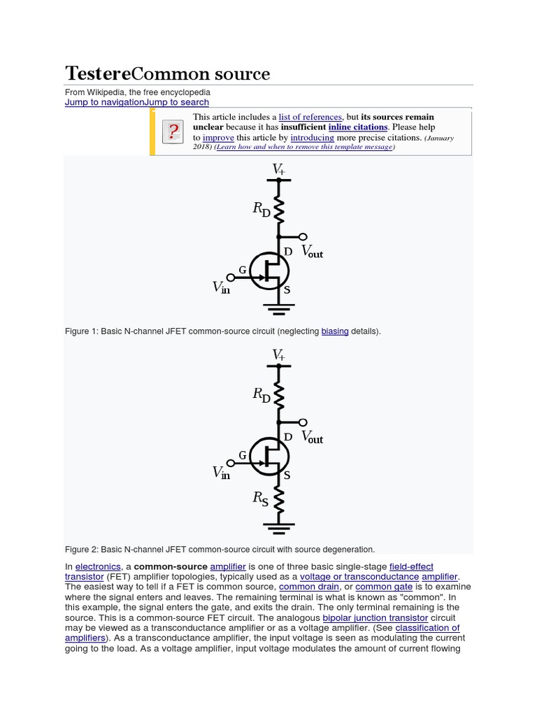 Common Source Amplifier | Download Free PDF | Field Effect Transistor | Amplifier