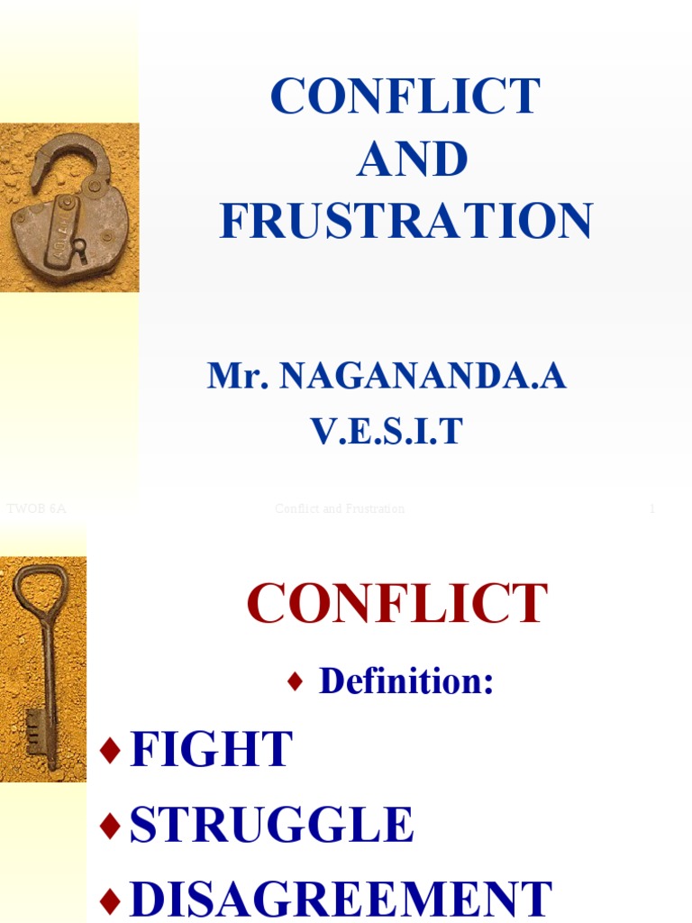CH 6A) Conflict and Frustration | PDF | Negotiation | Mediation