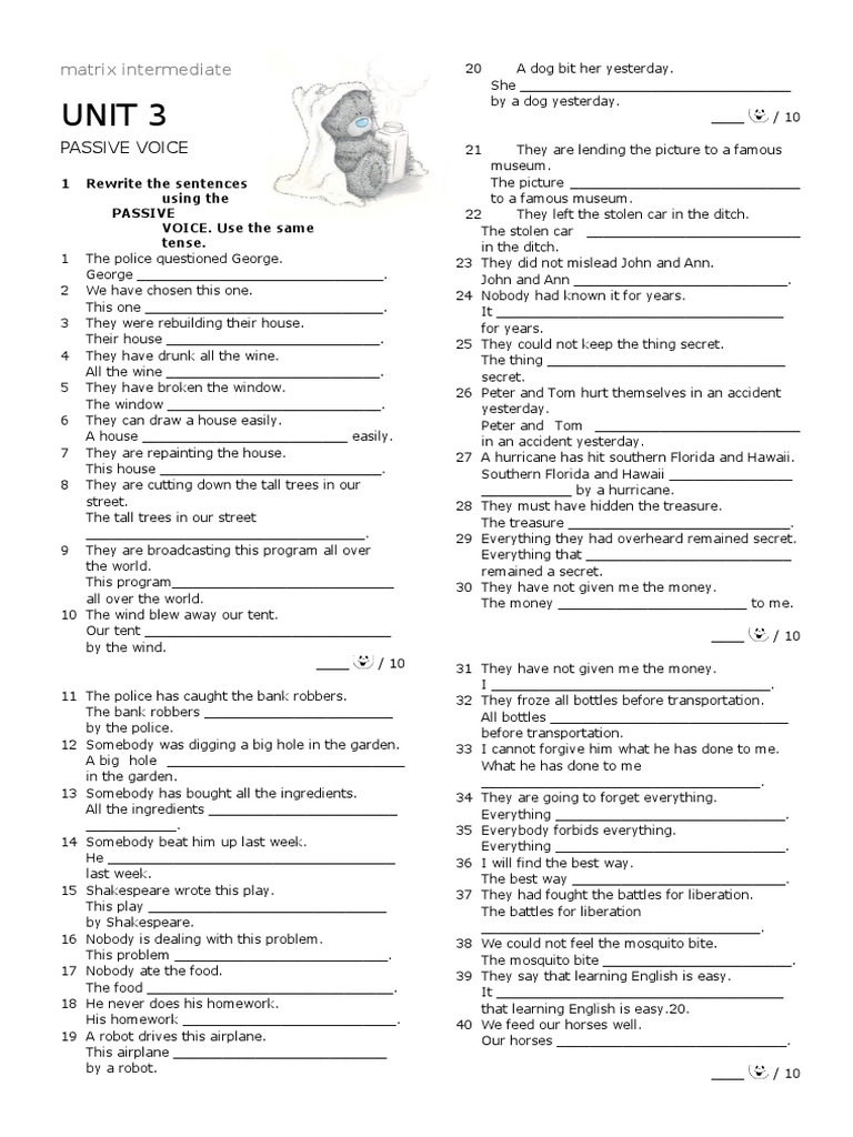 Passive Voice Intermediate | PDF