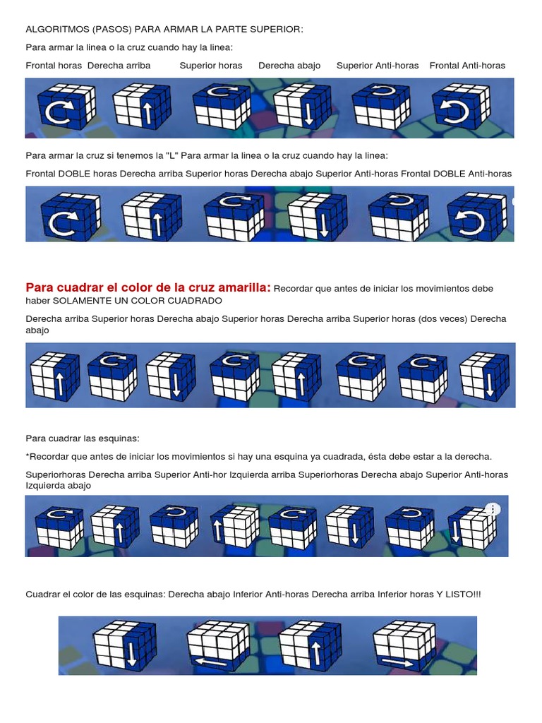 PASOS Cubo Rubik | PDF
