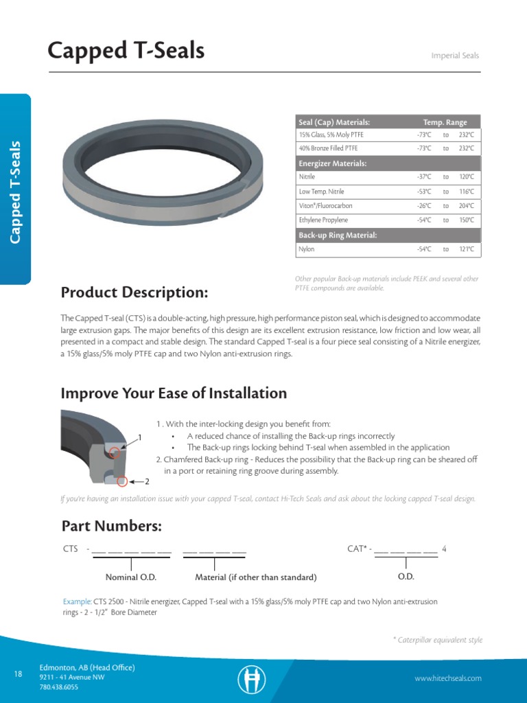 Capped T Seals | PDF | Building Materials | Materials