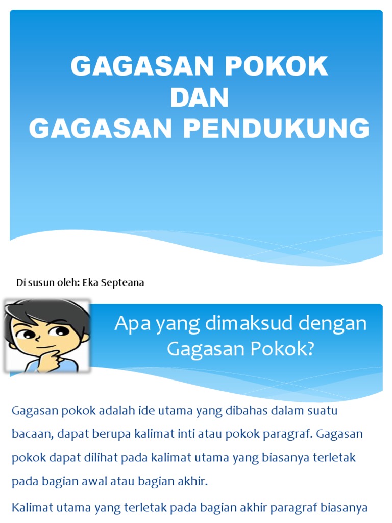 Gagasan Pokok dan Pendukung dalam Bacaan | PDF
