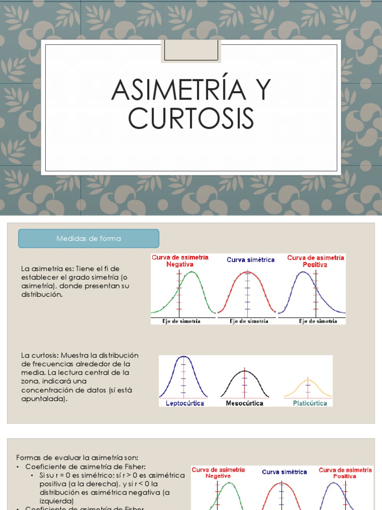 Asimetría y Curtosis | PDF | Oblicuidad | Sicología