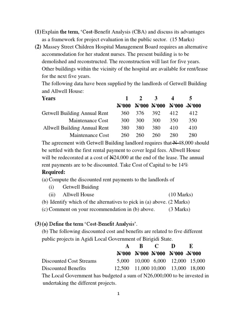 Investment Appraisal Questions 2-1 | PDF | Net Present Value | Money