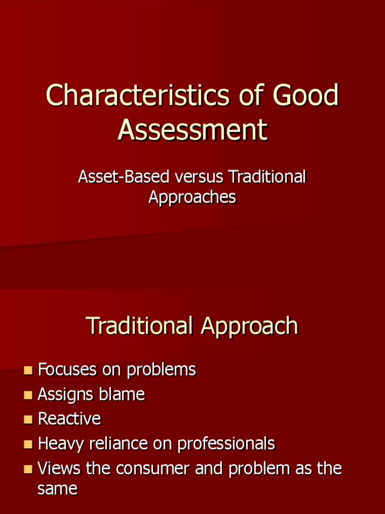 Characteristics of Good Assessment | PDF