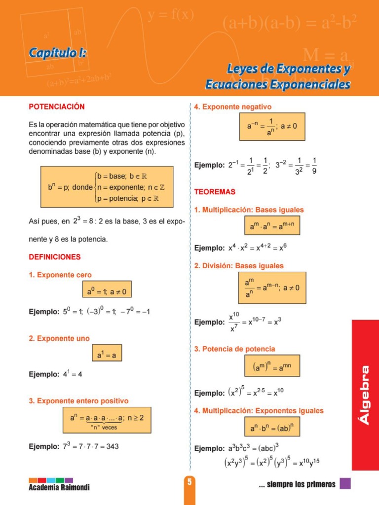 Teoria de Exponentes y Radicales