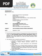 FINAL Matrix of Activities DSPC 2025 | PDF | Mass Media | Journalism