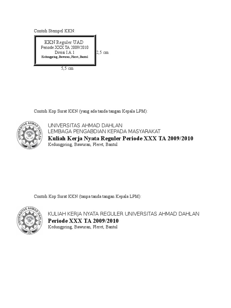 Contoh Stempel Dan Kop Surat1 | PDF