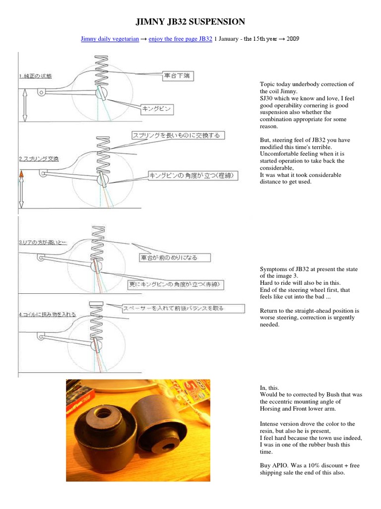 Jimny Jb32 Suspension | PDF | Suspension (Vehicle) | Automotive ...