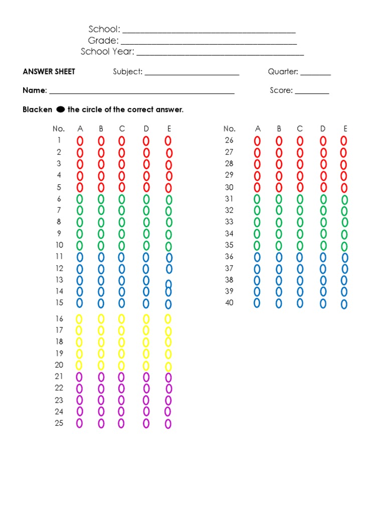 School: - Grade: - School Year | PDF