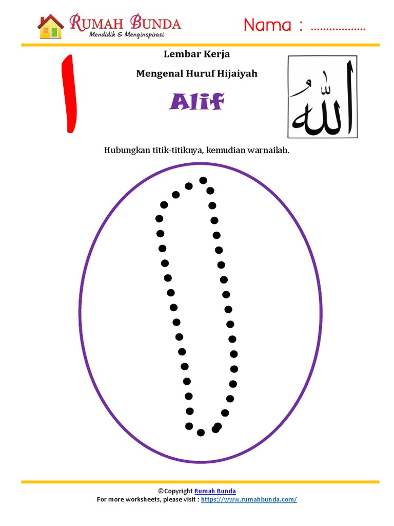 Menulis Huruf Hijaiyah Alif PDF | PDF