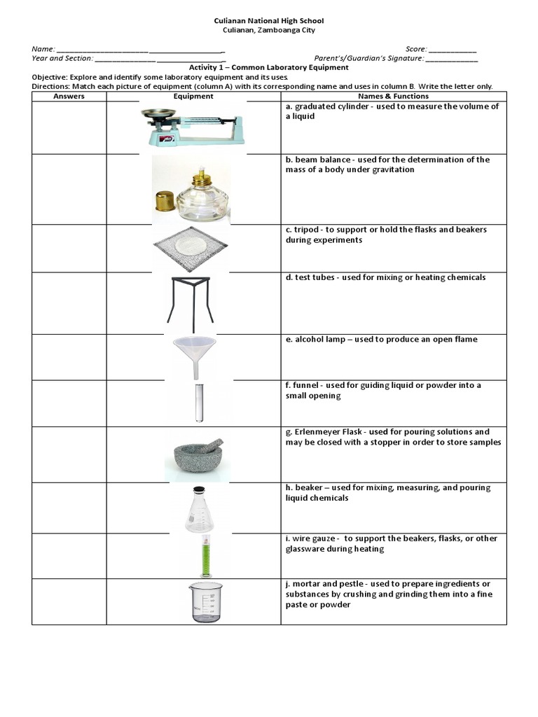 Lab Apparatus | PDF | Physical Sciences | Chemistry