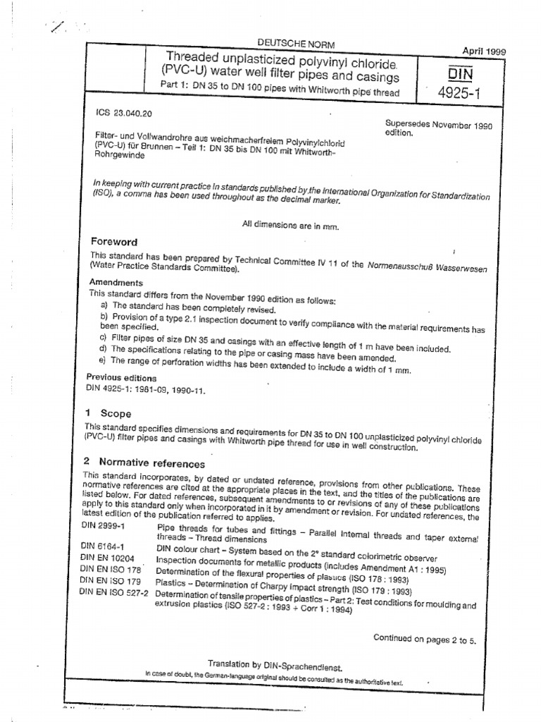 NORMA DIN 4925 1-3