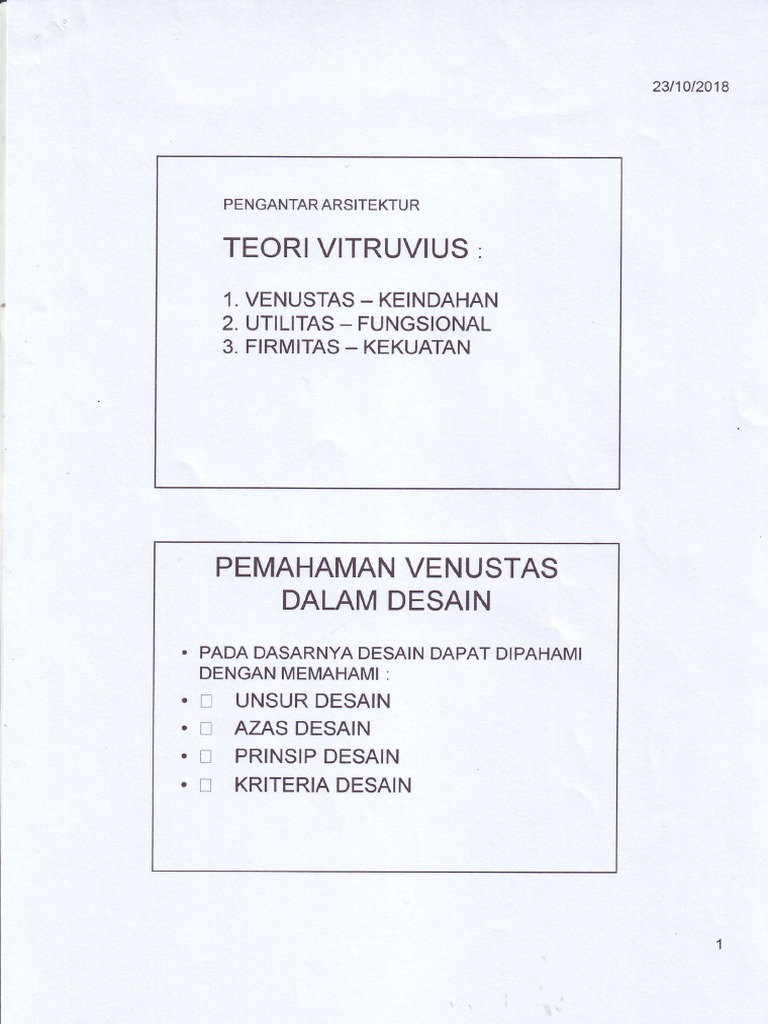 Teori Vitruvius PDF | PDF