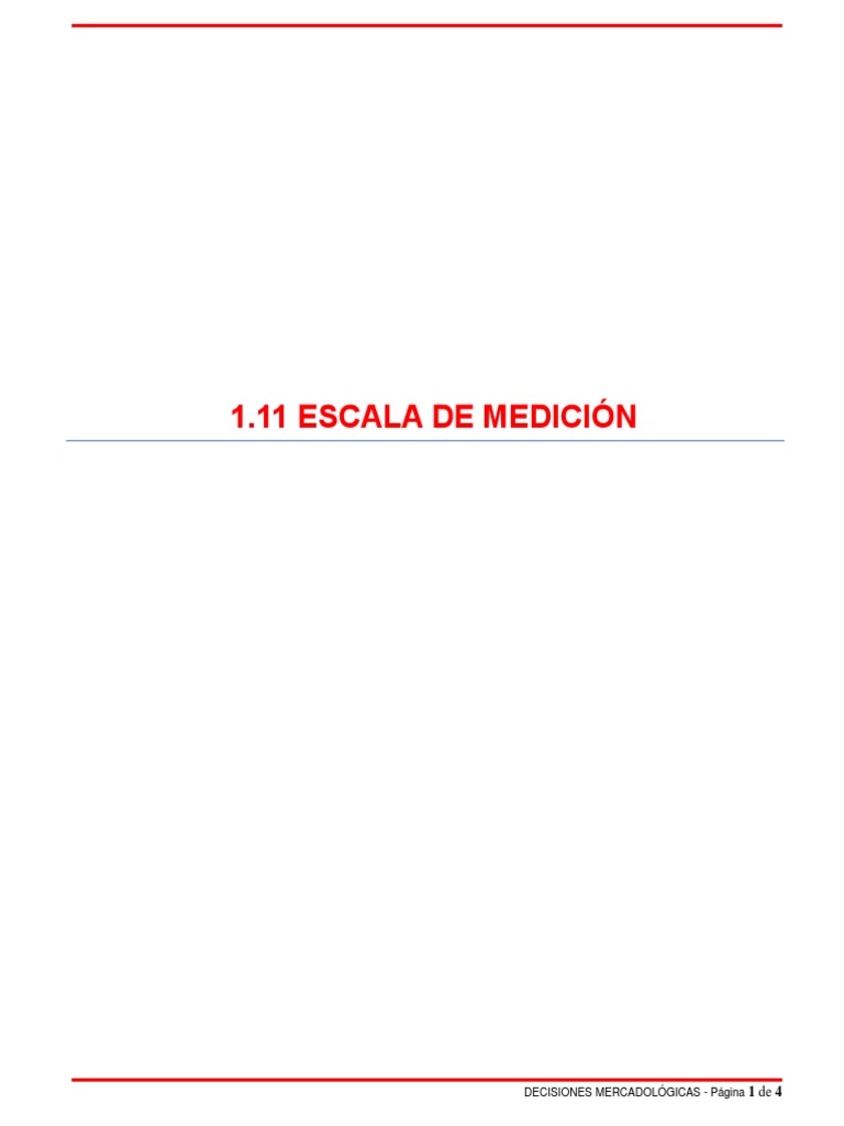 Escala de medición | PDF | Nivel de medida | Medición