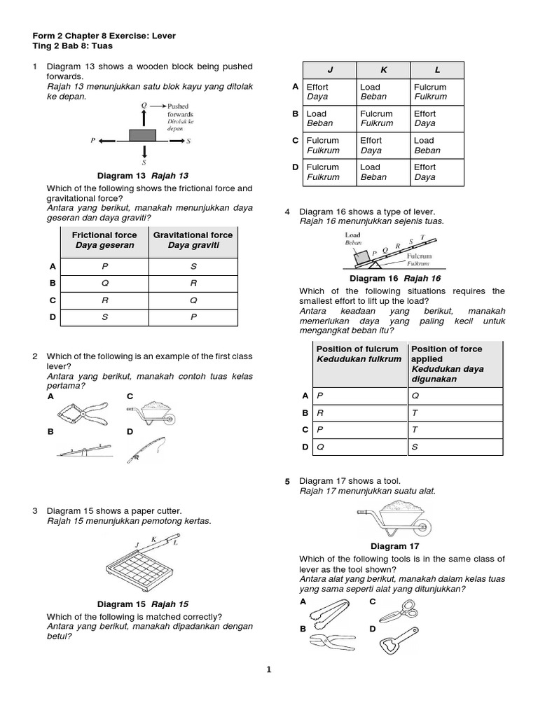 Form 2 Chapter 8 Exercise | PDF