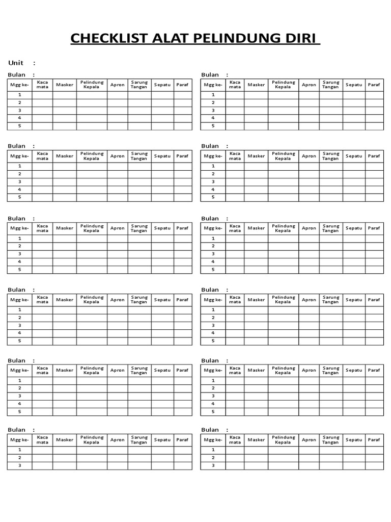 Check List Apd | PDF