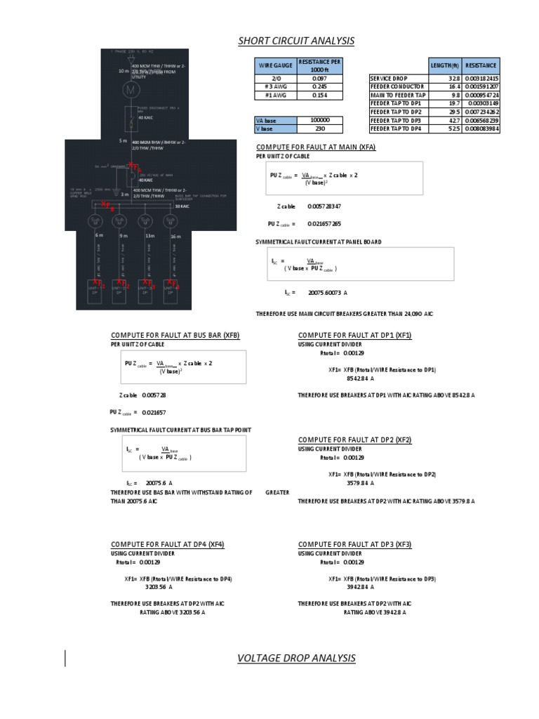 4 Units Apartment Electrical Short Circuit Study | PDF | Electrical ...