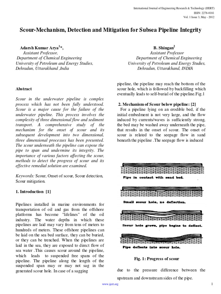 Scour Detection and Mitigation for Pipelines | PDF | Sonar | Pipeline ...