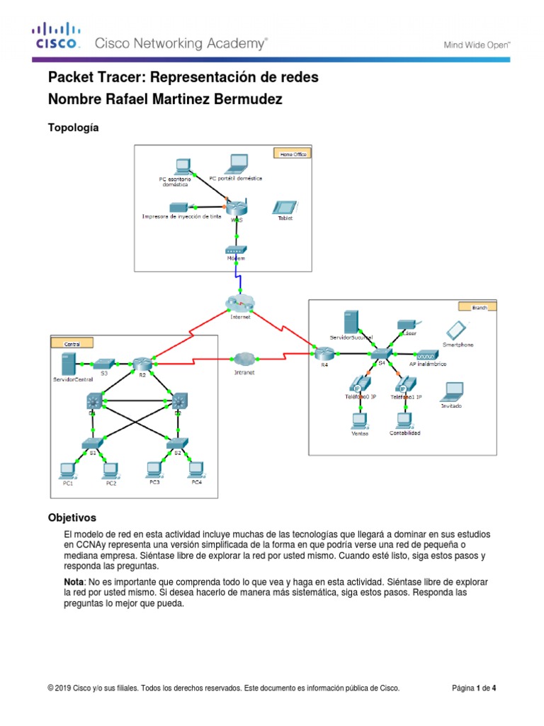 1.2.4.5 Packet Tracer - Network Representation | PDF | Red de ...