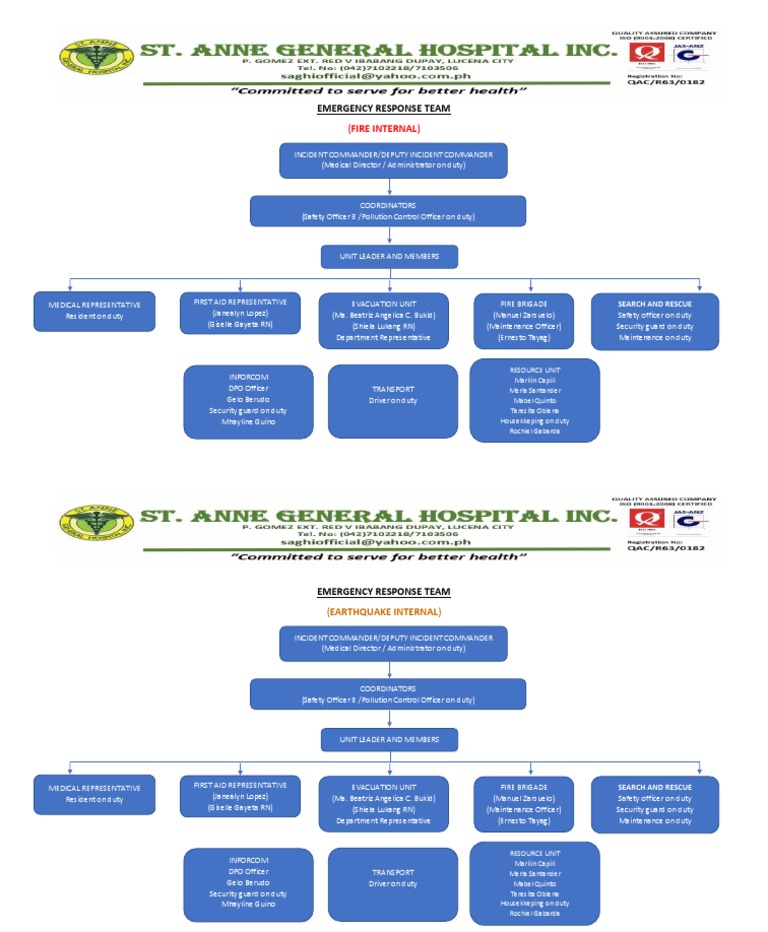 Emergency Response Team Structure | PDF | Public Services | National ...