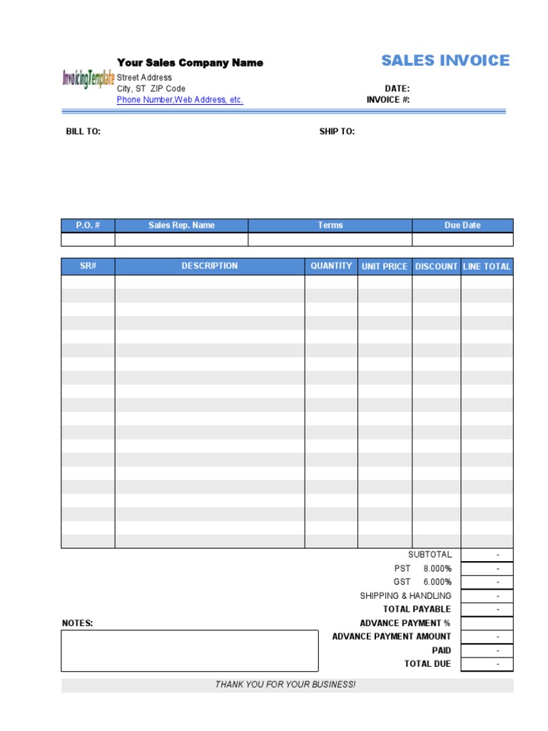 Advance Payment Invoicing Format | PDF | Invoice | Business Documents