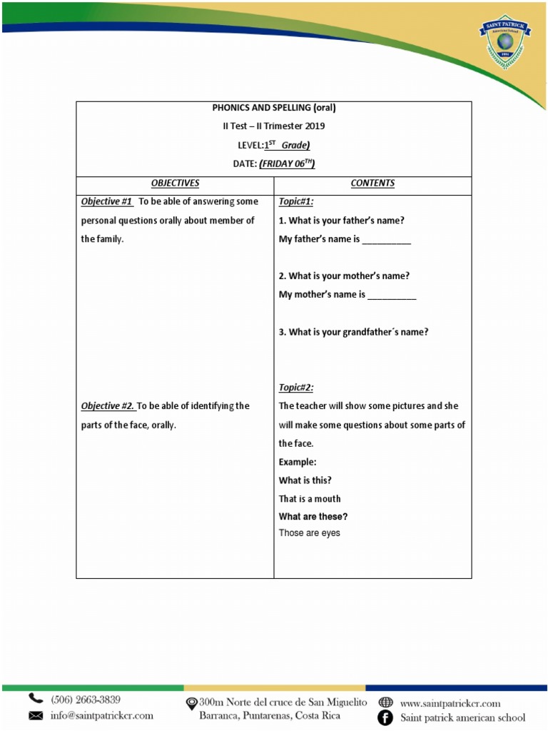 ) Objectives Objective #1 To Be Able of Answering Some Topic#1 | PDF