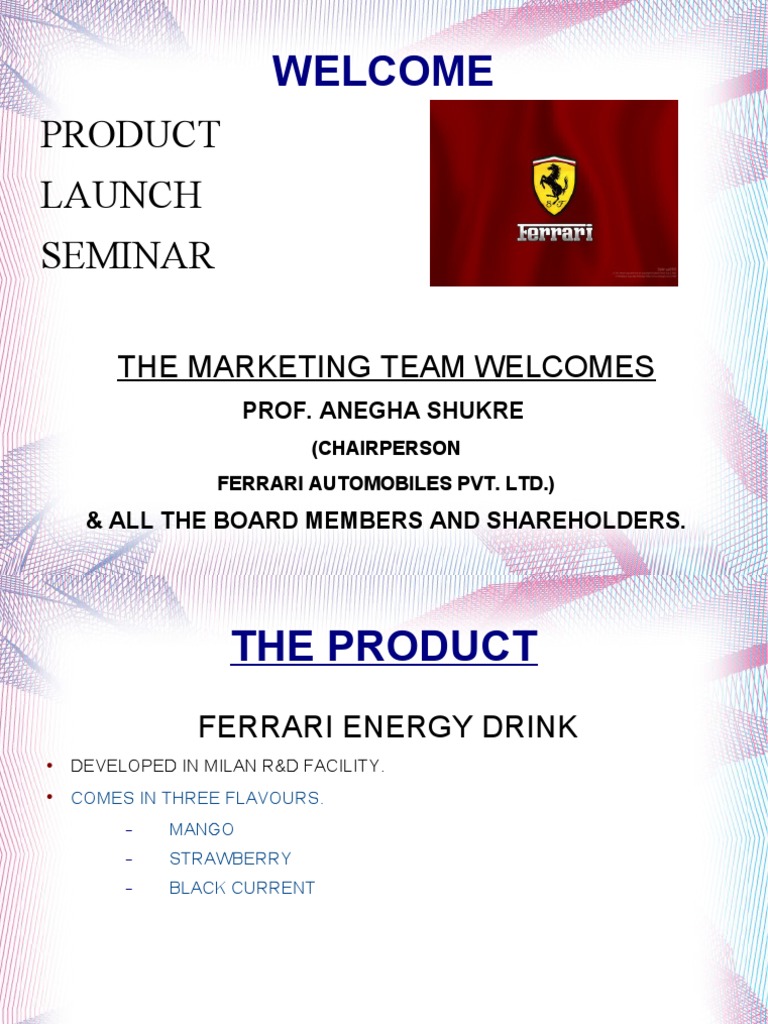 Product Launch Seminar: Welcome | PDF | Marketing | Business