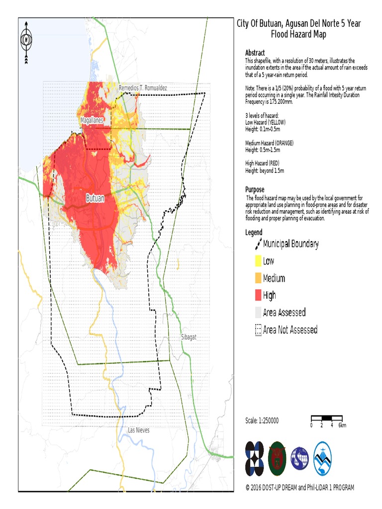 City of Butuan Agusan Del Norte 5 Year Flood Hazard Map | PDF