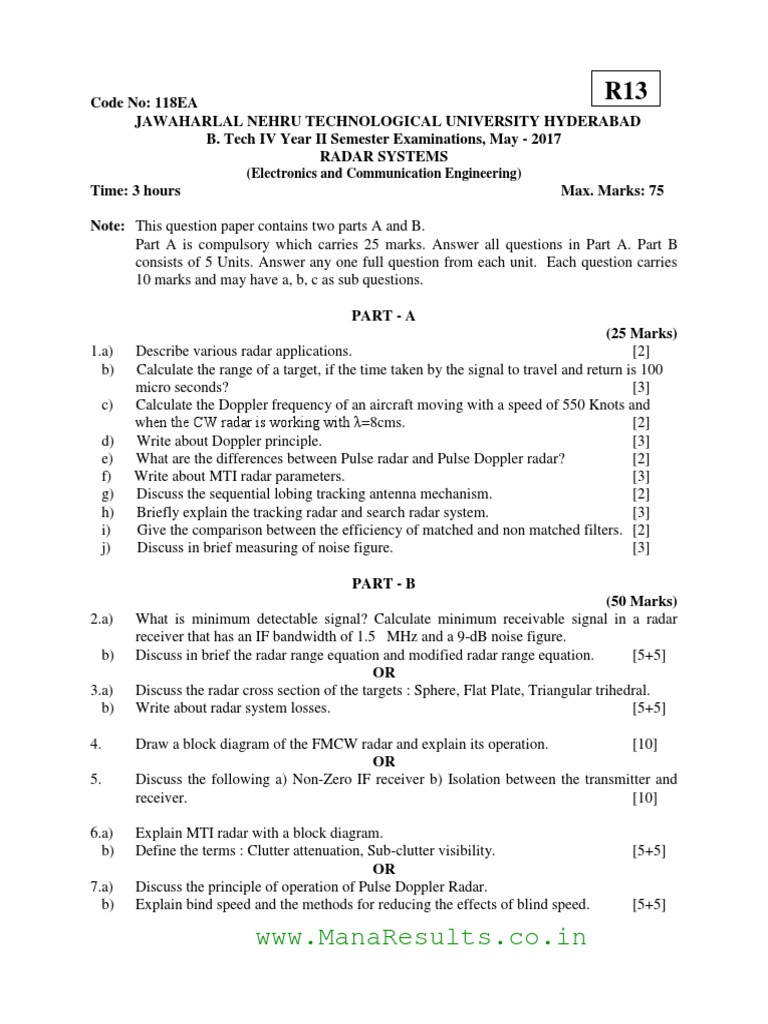 Awp Question Paper | PDF | Radar | Radio Technology