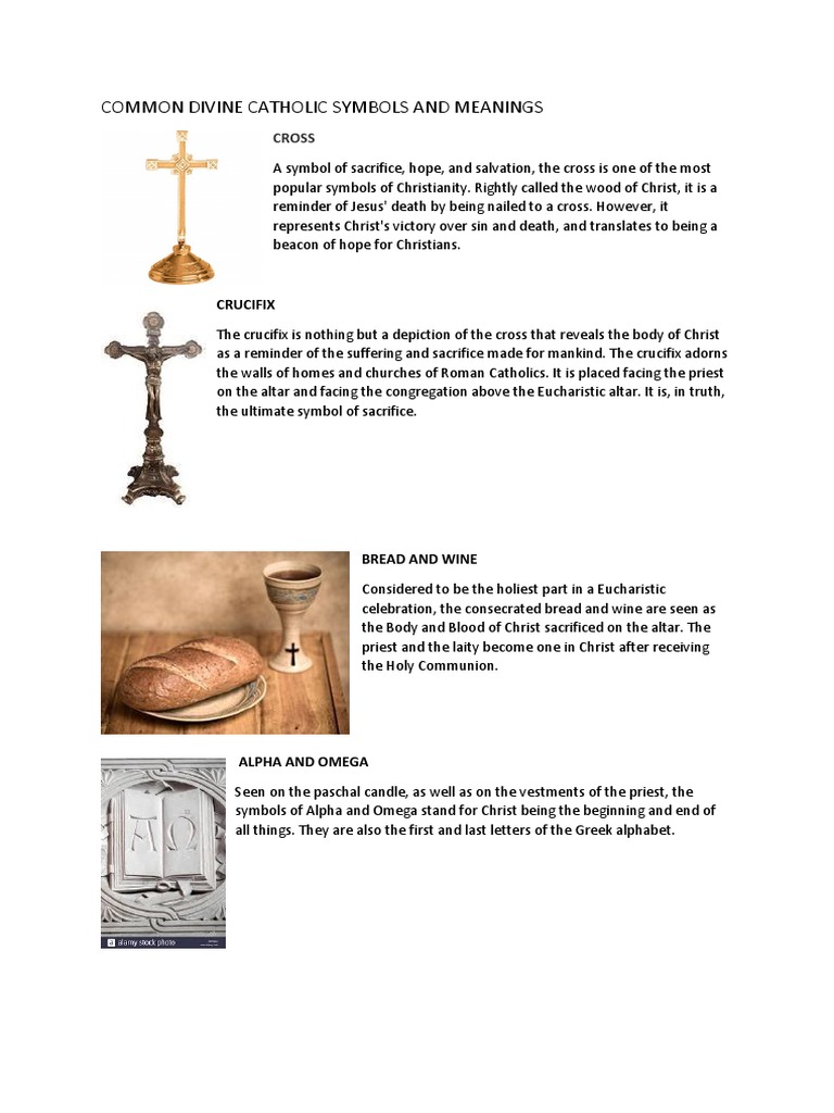 Common Divine Catholic Symbols and Meanings: Cross | PDF | Lamb Of God ...