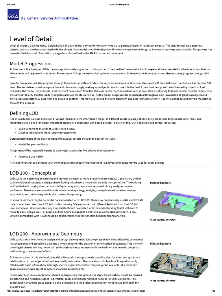 Defining the Levels of Detail in Building Information Modeling: LOD100 ...