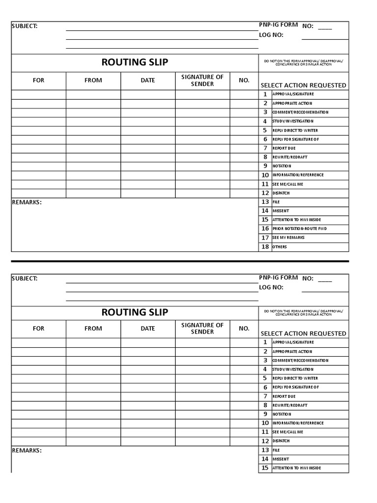 Routing Slip: Select Action Requested | PDF | Business