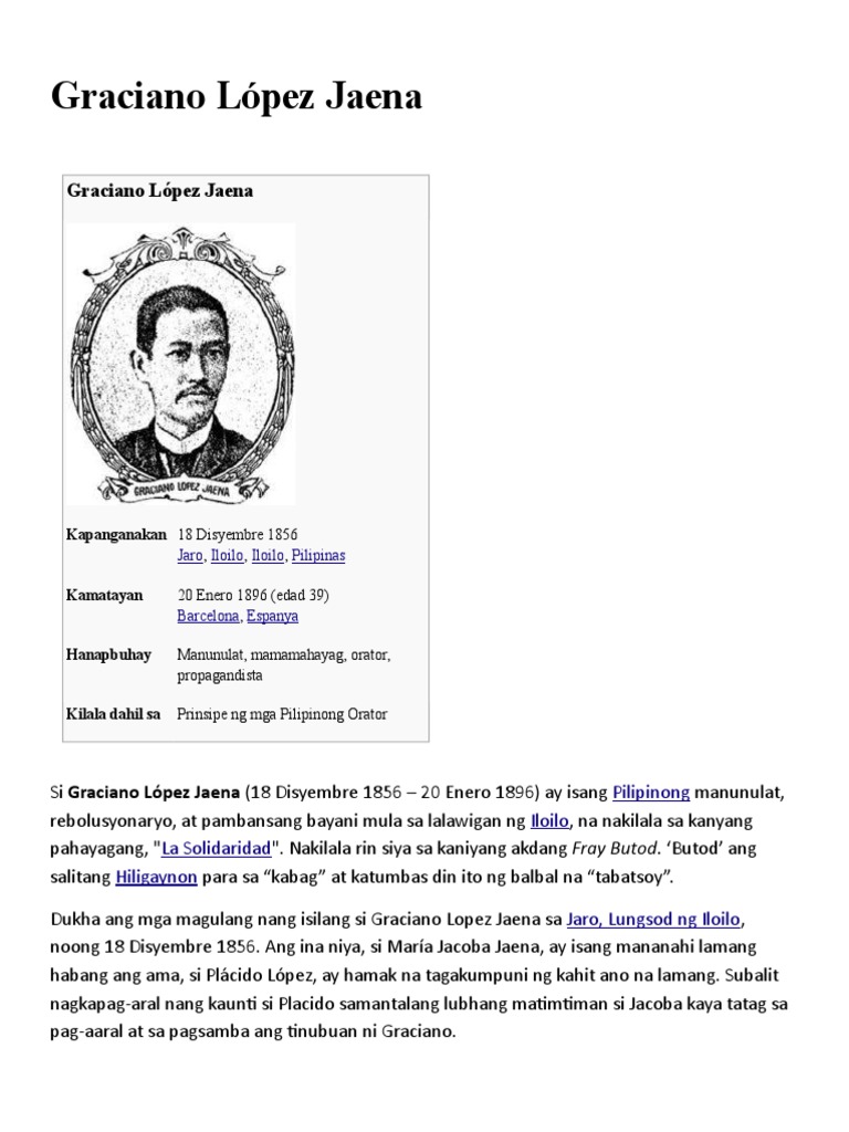 Graciano Lopez Jaena