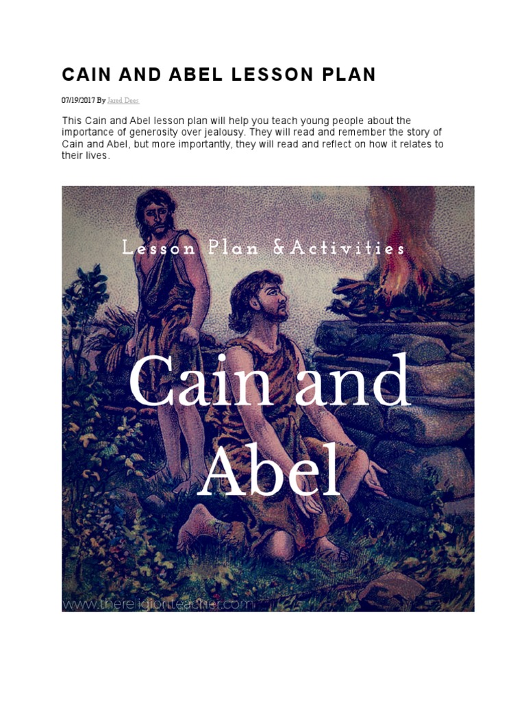 Teach Generosity over Jealousy | PDF | Cain And Abel | Christianity