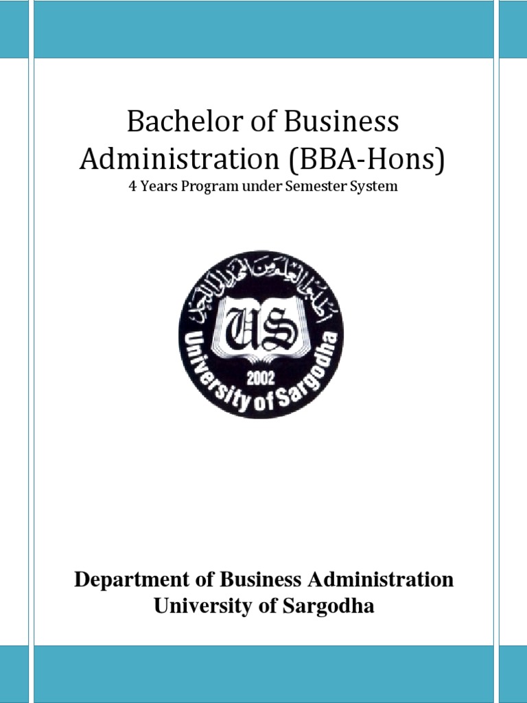 BBA 4 Year Curriculum 60 P PDF | PDF | Integral | Psychology