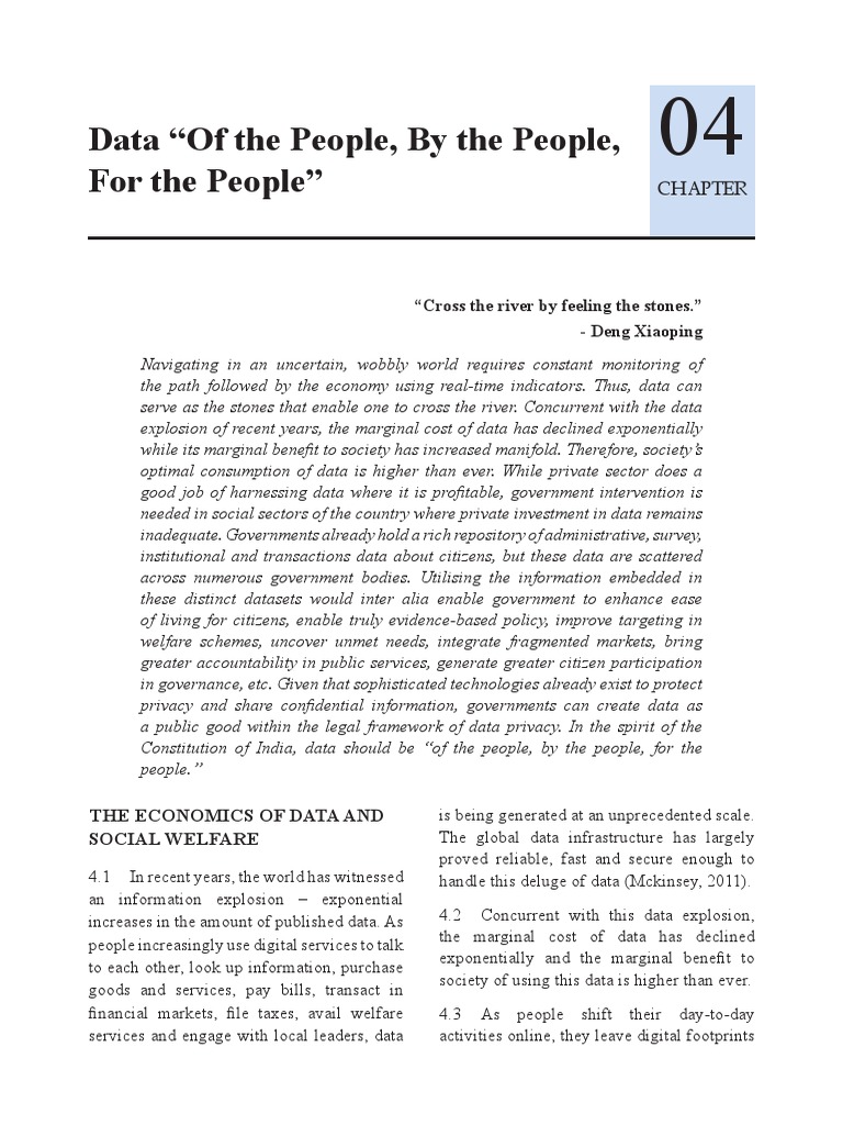 Data "Of The People, by The People, For The People": "Cross The River ...