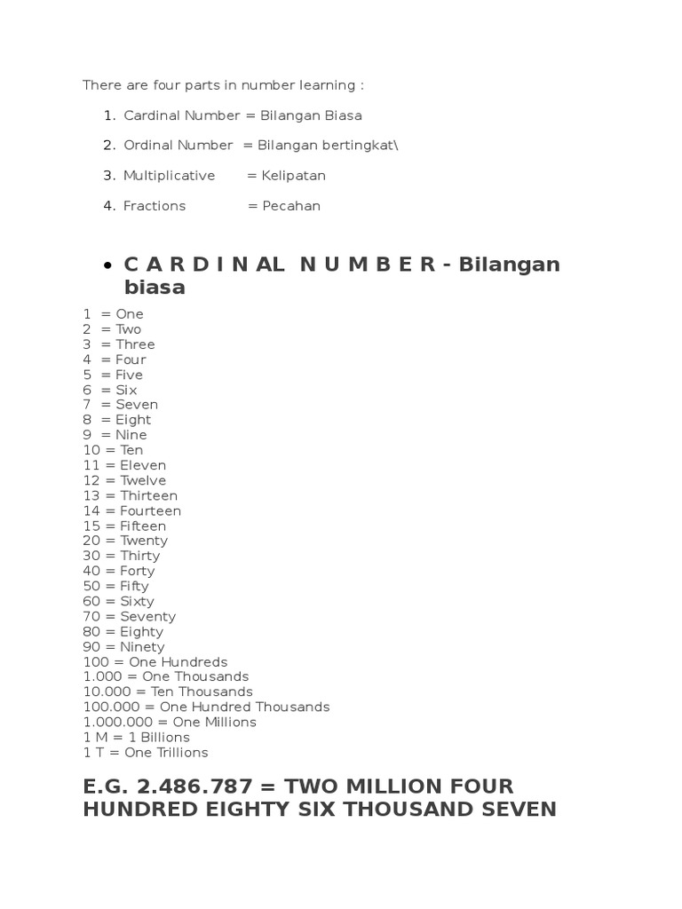 Numbers Pdf