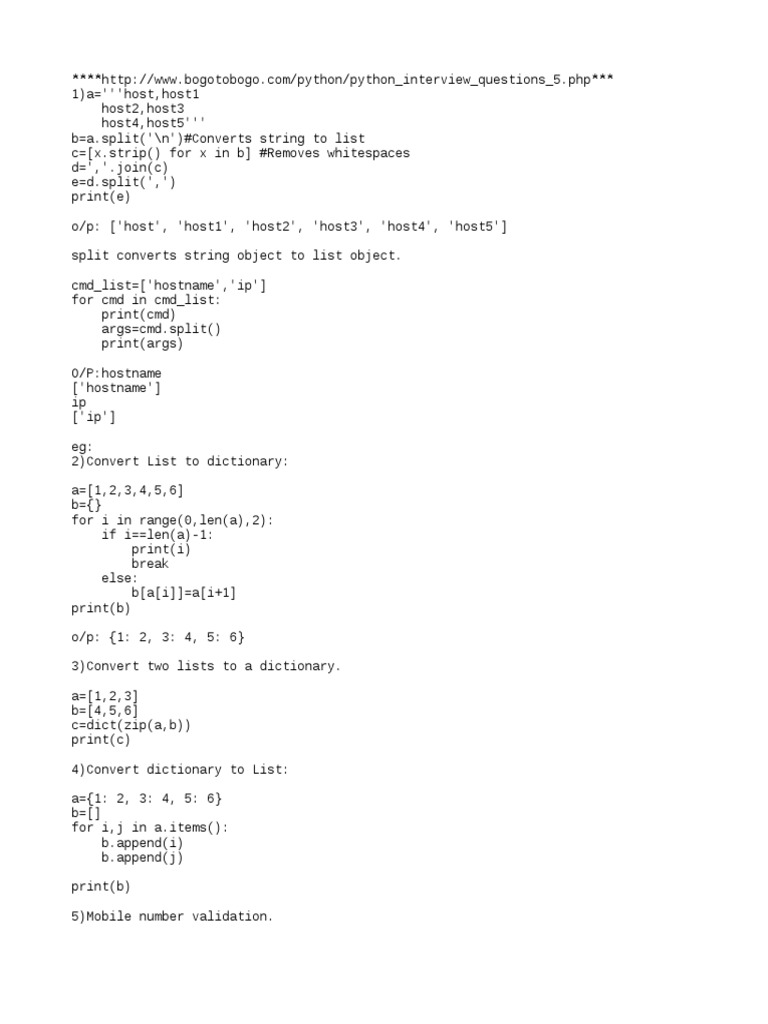 Python Examples | PDF | Notation | Computer Engineering
