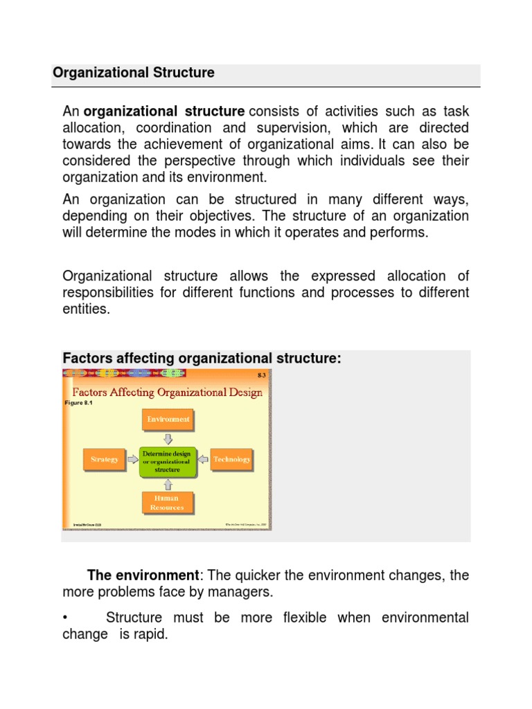 Organisational Structure | PDF | Organizational Structure | Job ...