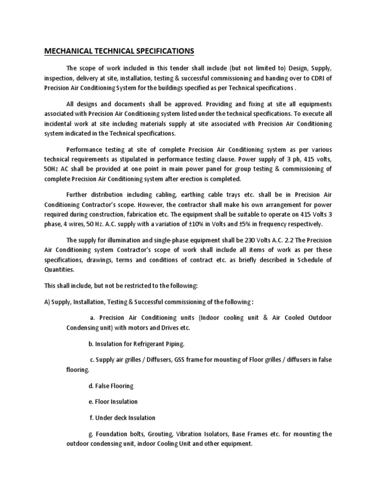 Technical Specifications Mechanical | PDF | Belt (Mechanical) | Clothes ...