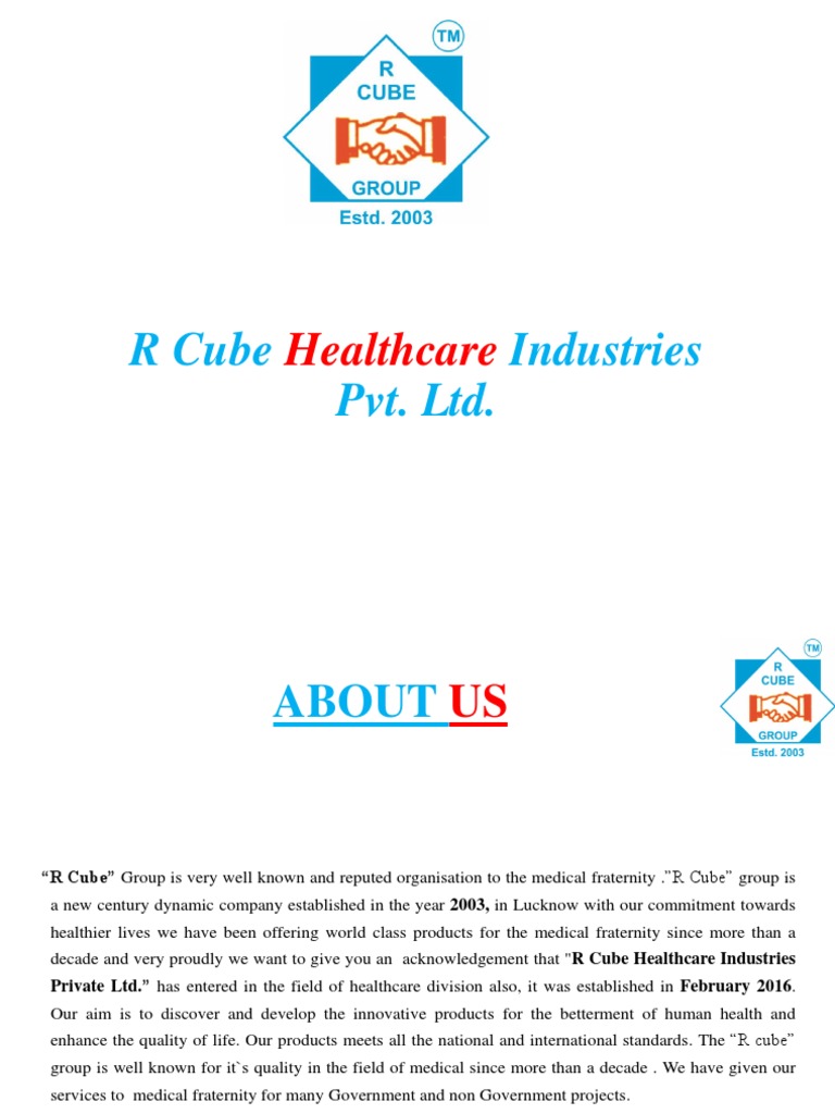Company Profile & Product List (RCUBE HEALTHCARE INDUSTRIES PVT. LTD.) Copy 2 | PDF | Catheter ...