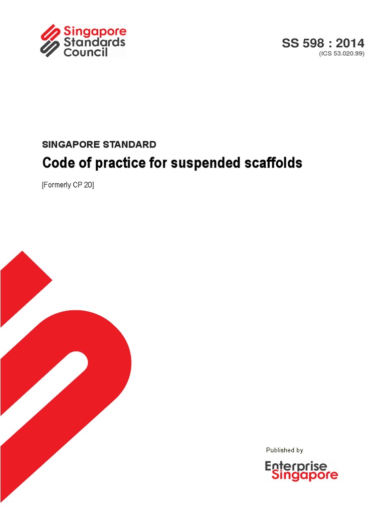 Code of Practice For Suspended Scaffolds: Singapore Standard | PDF ...