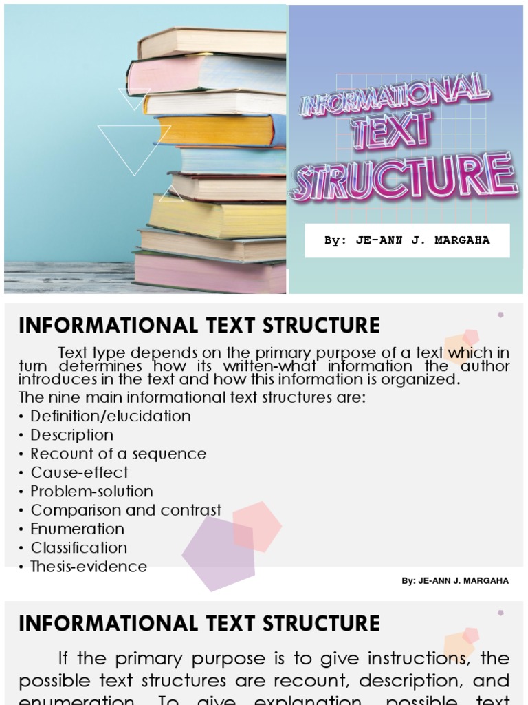 Informational Text Structure | PDF | Hierarchy | Word