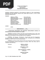 Resolution Adopting The BDP | PDF | Government