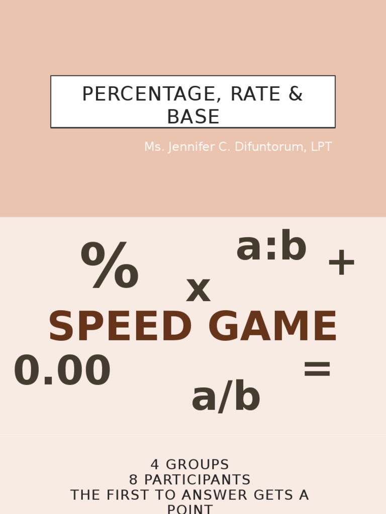 Understanding Percentages and Rates | PDF | Fraction (Mathematics ...