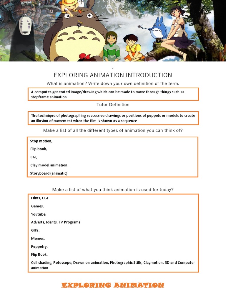 Exploring Animation - Toby Howlett | PDF