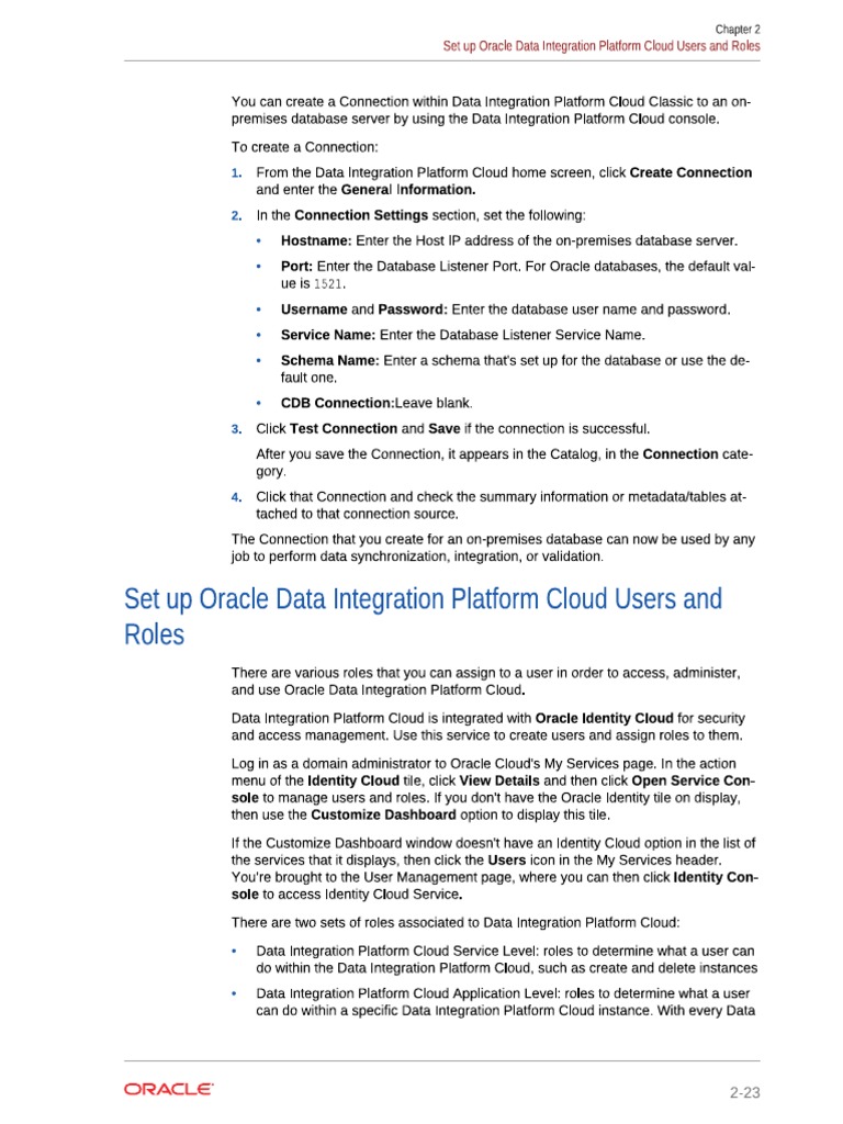 Roles in Data Integration Platform Cloud | PDF