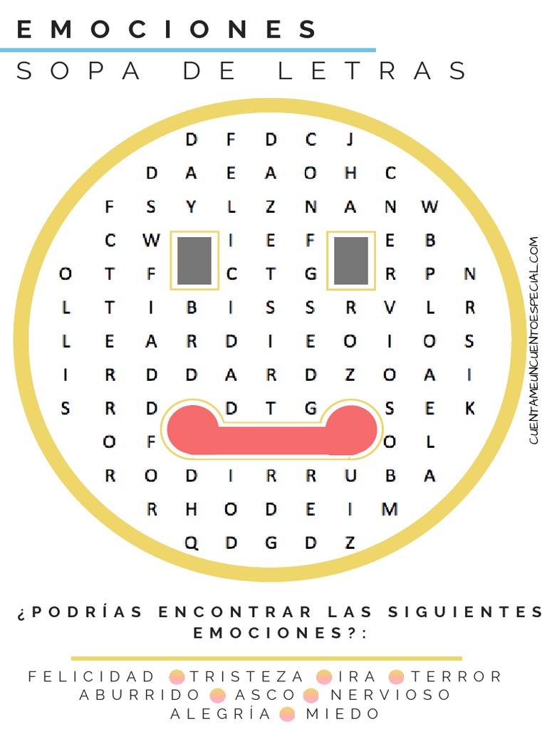 Sopa de Letras sobre Emoções | PDF